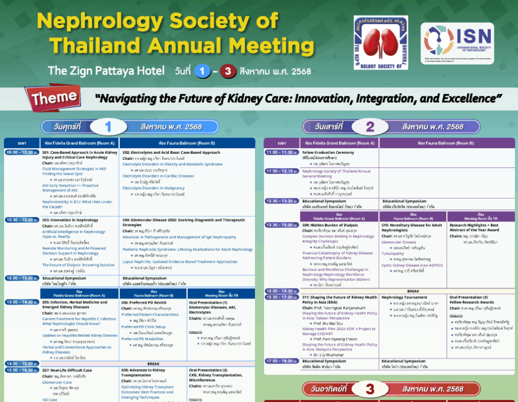 สมาคมโรคไตแห่งประเทศไทย – The Nephrology Society of Thailand