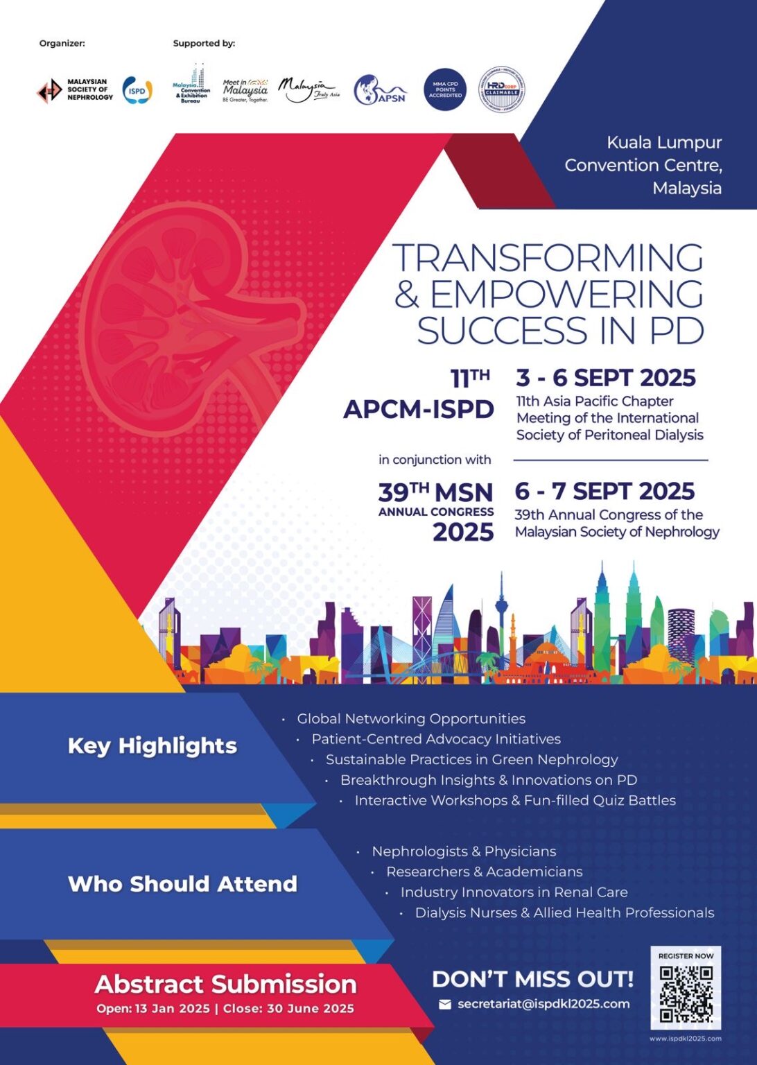 11TH APCM-ISPD 2025 in conjunction with 39TH MSN ; Kuala Lumpur Convention Centre, Malaysia ...